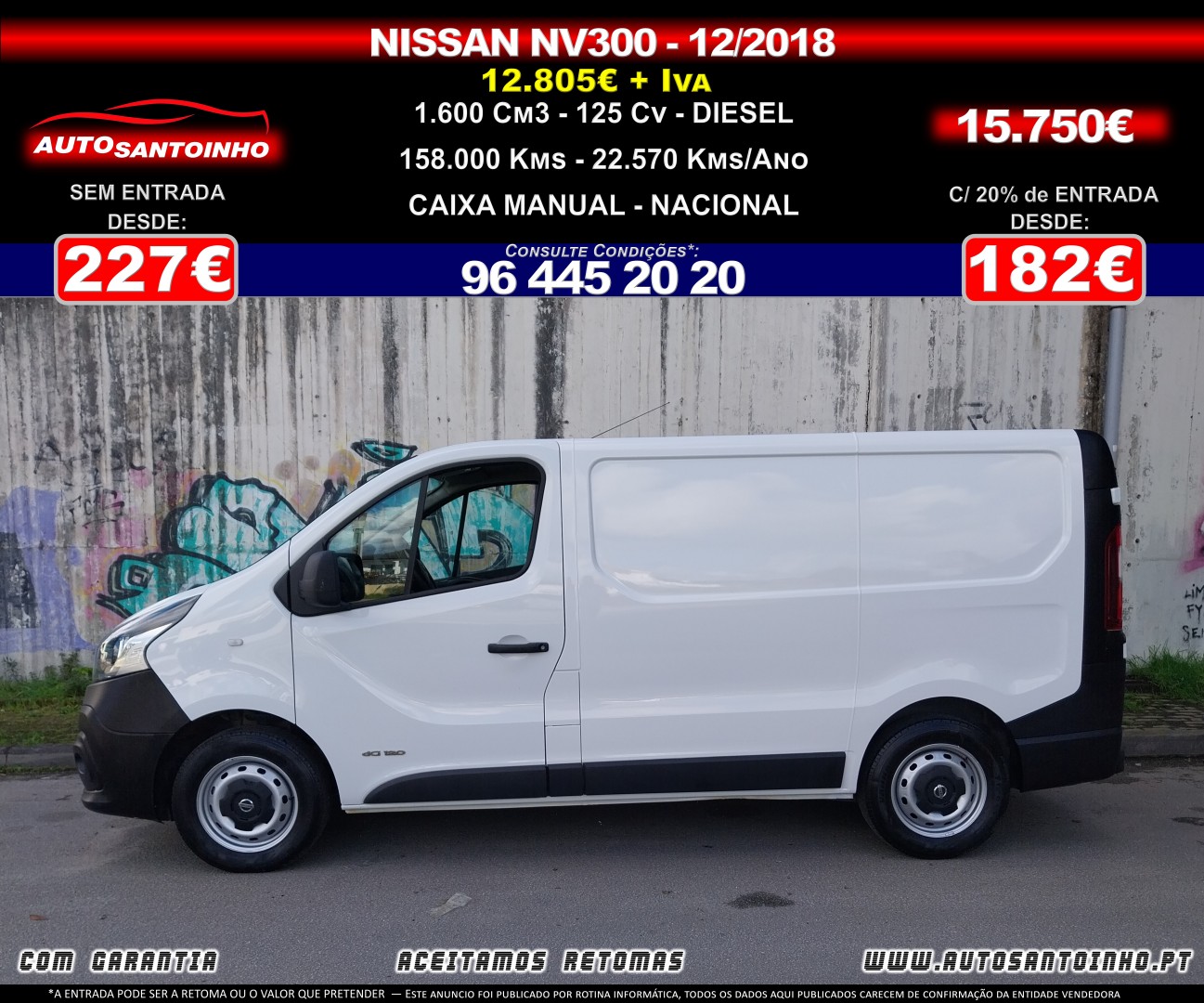 Nissan NP300 NV300 Deduz Iva, Gasóleo, 2018, Furgão - iMotor